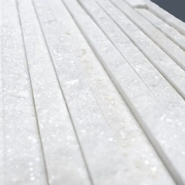 Split Face Snow White Waterfall 15cm x 60cm Wall Tile – Tiletrolley